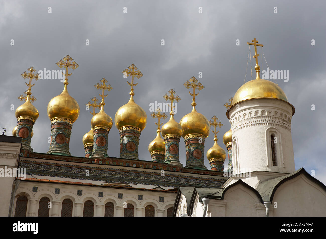 THE CHURCH OF LAYING OUR LADYS HOLY ROBE KREMLIN MOSCOW RUSSIA Stock ...