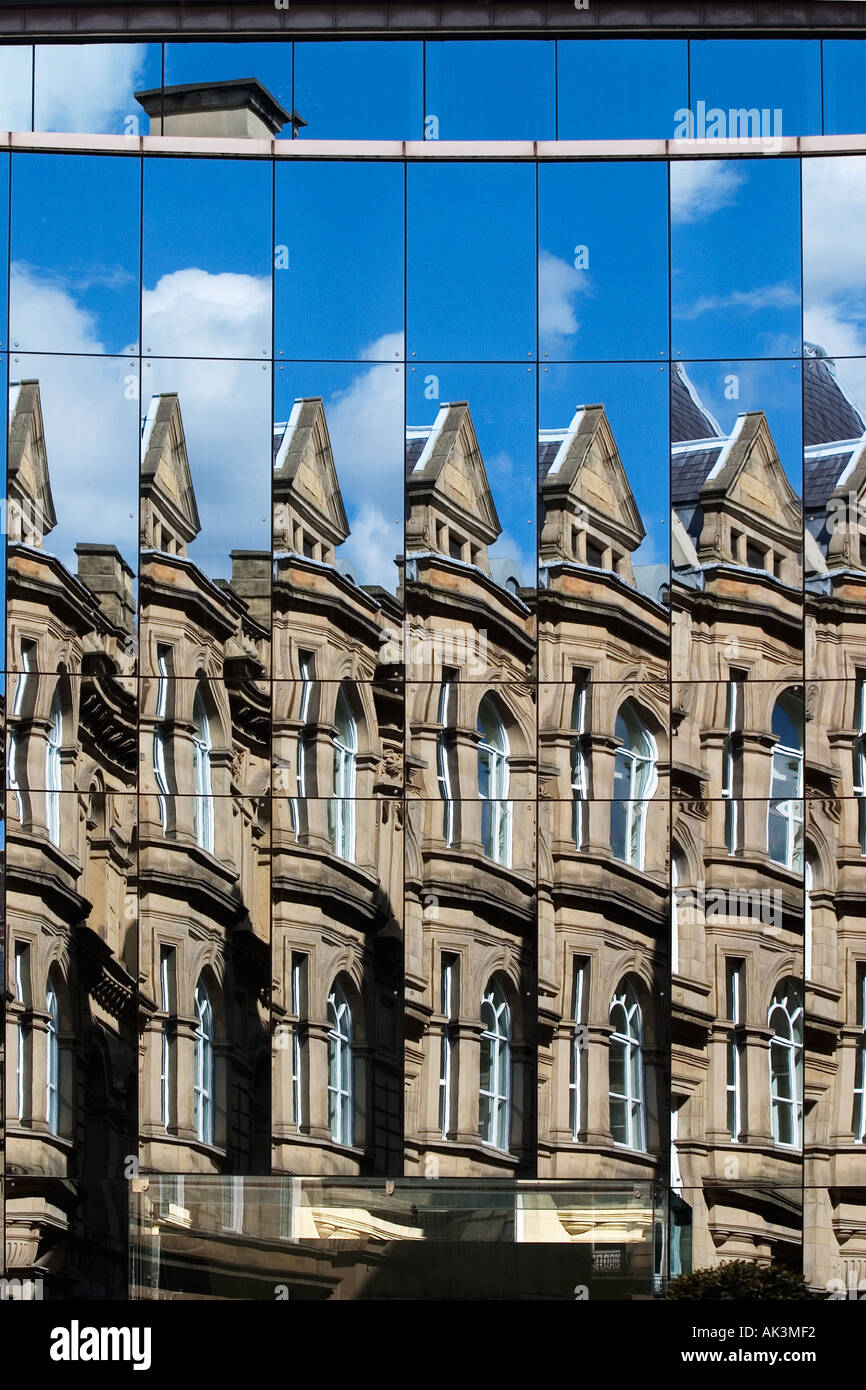 Old Buildings Reflected in a Modern Mirrored Frontage at The Bourse ...