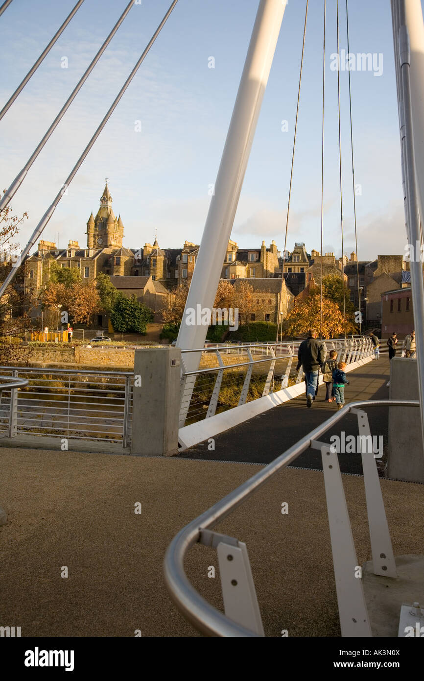 The James Thomson footbridge in Hawick, Scottish Borders, opened in ...