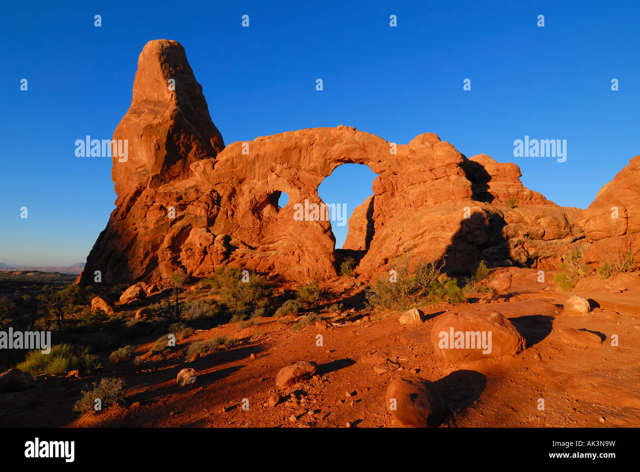 Turret Arch in Arches National Park near Moab, Utah - Sunrise Stock ...