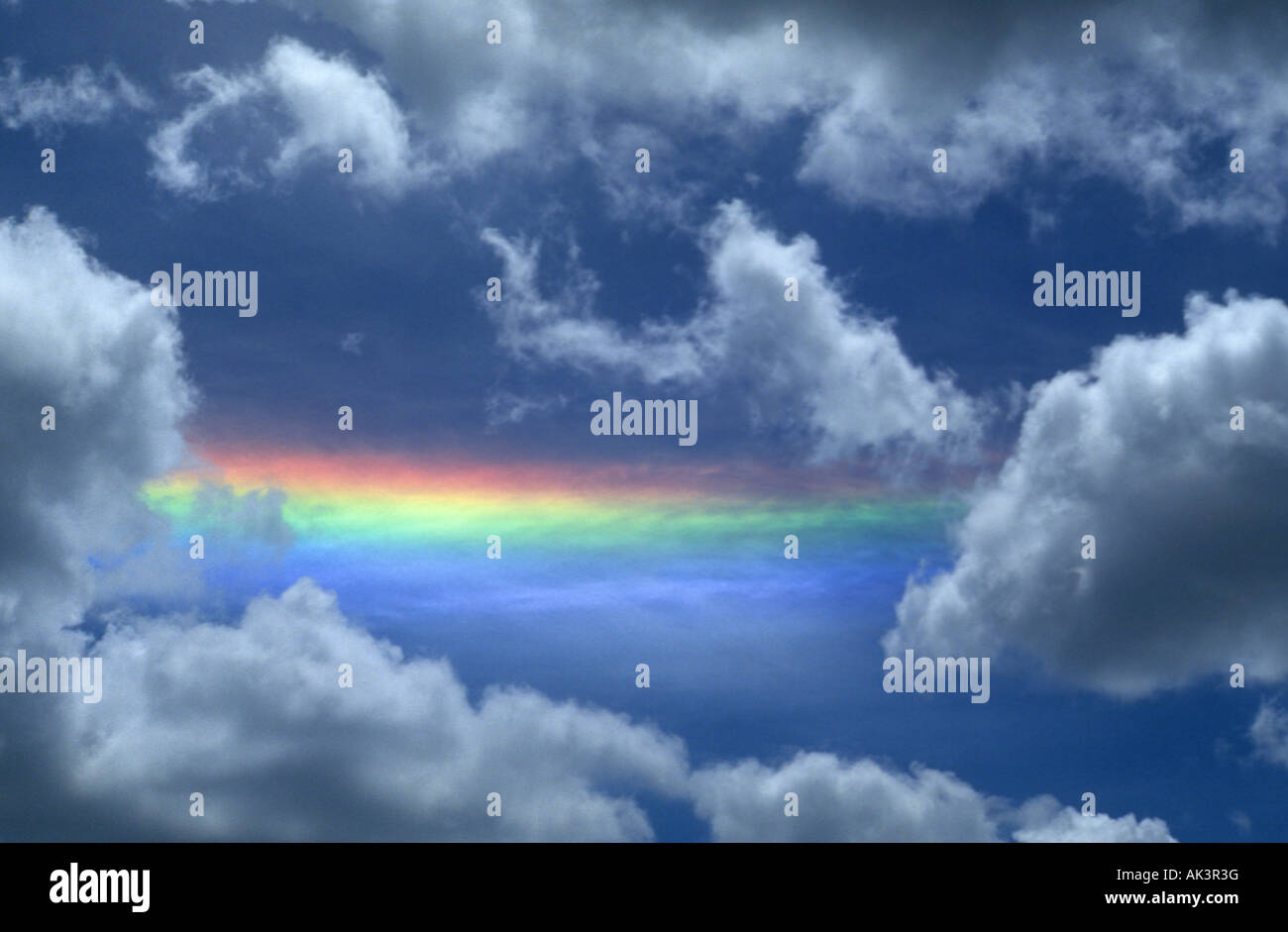 Flat rainbow among the clouds. Formosa, Argentina Stock Photo - Alamy