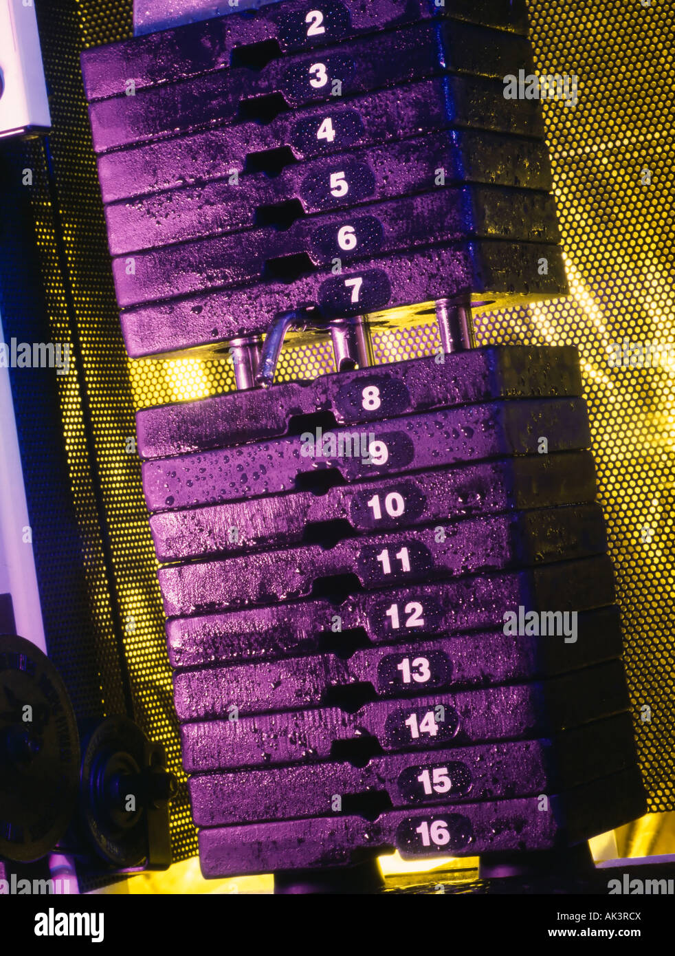 Gym weight stack Stock Photo - Alamy