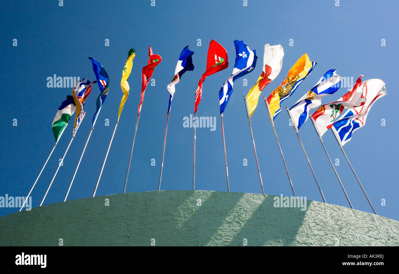 Canadian provincial and territorial flags Stock Photo - Alamy
