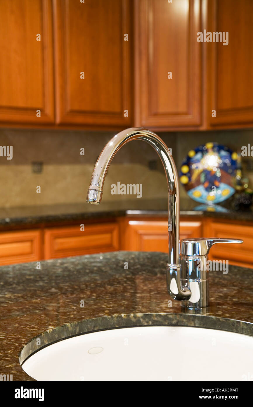 Contemporary Kitchen Sink Stock Photo - Alamy