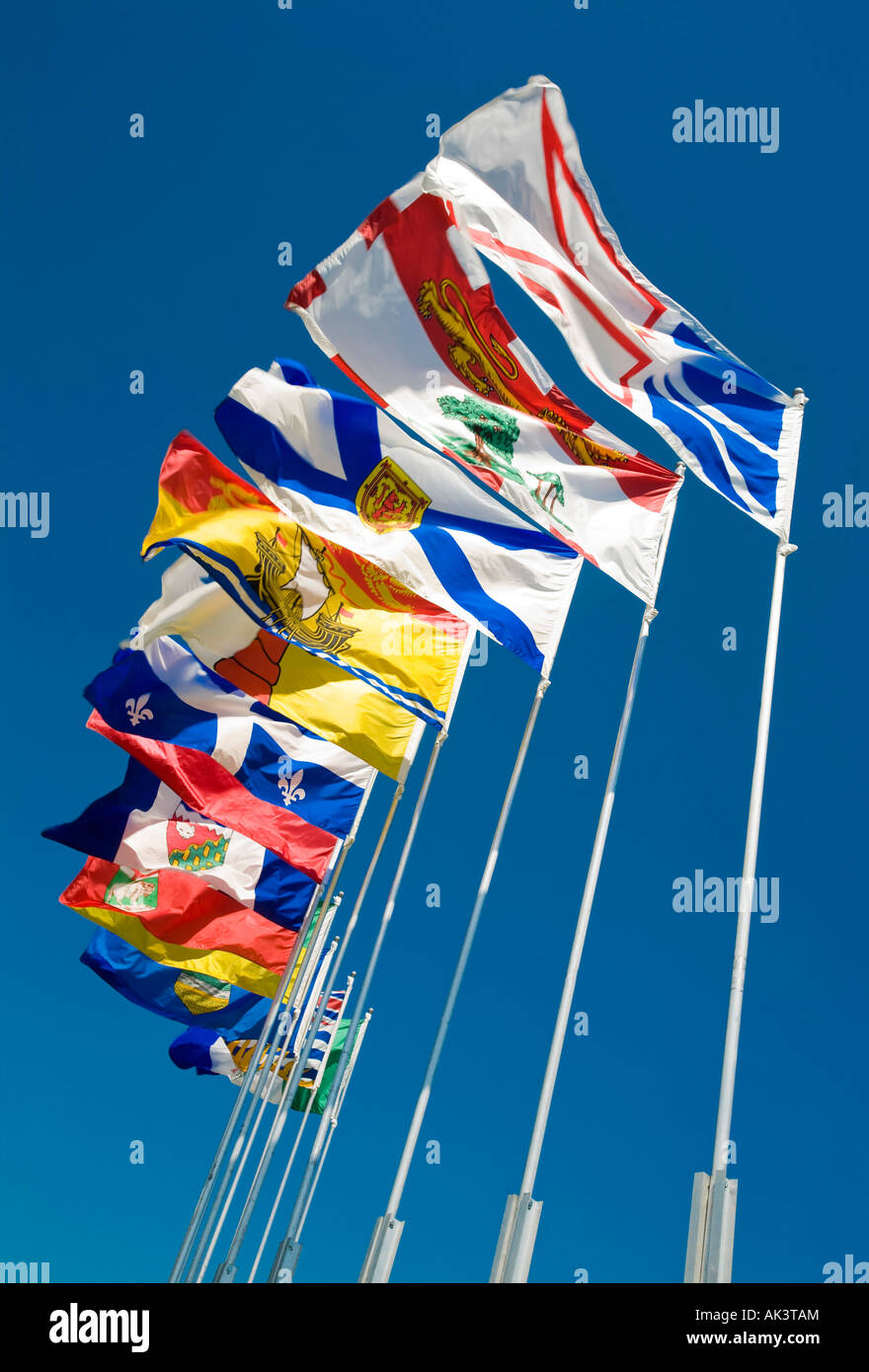 Provincial and territorial flags of Canada Stock Photo - Alamy