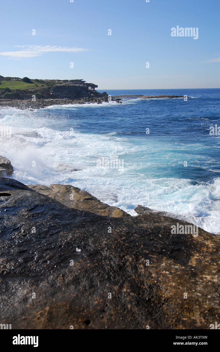 Cliffs on the Bondi to Coogee coastal walk Sydney Stock Photo - Alamy