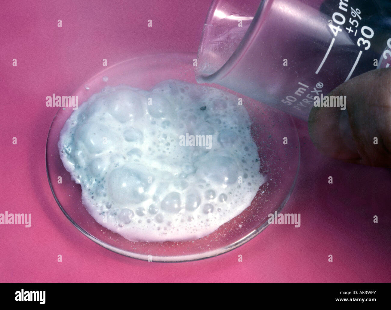 Calcium Hydride reacting with water to yield Hydrogen Stock Photo - Alamy