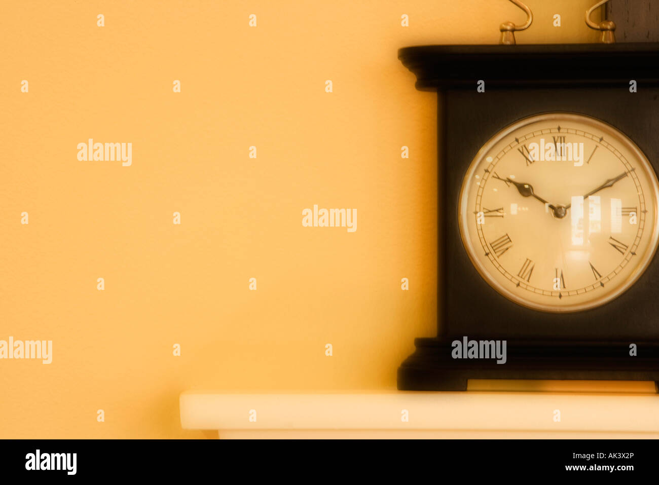 Elegant Clock on Mantle Stock Photo - Alamy