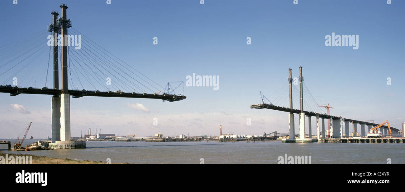 Queen Elizabeth II Bridge Dartford River Thames Crossing under ...