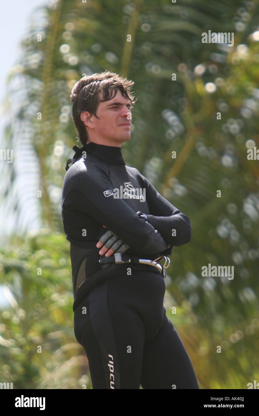 windsurfing in costa rica lake arenal Stock Photo - Alamy