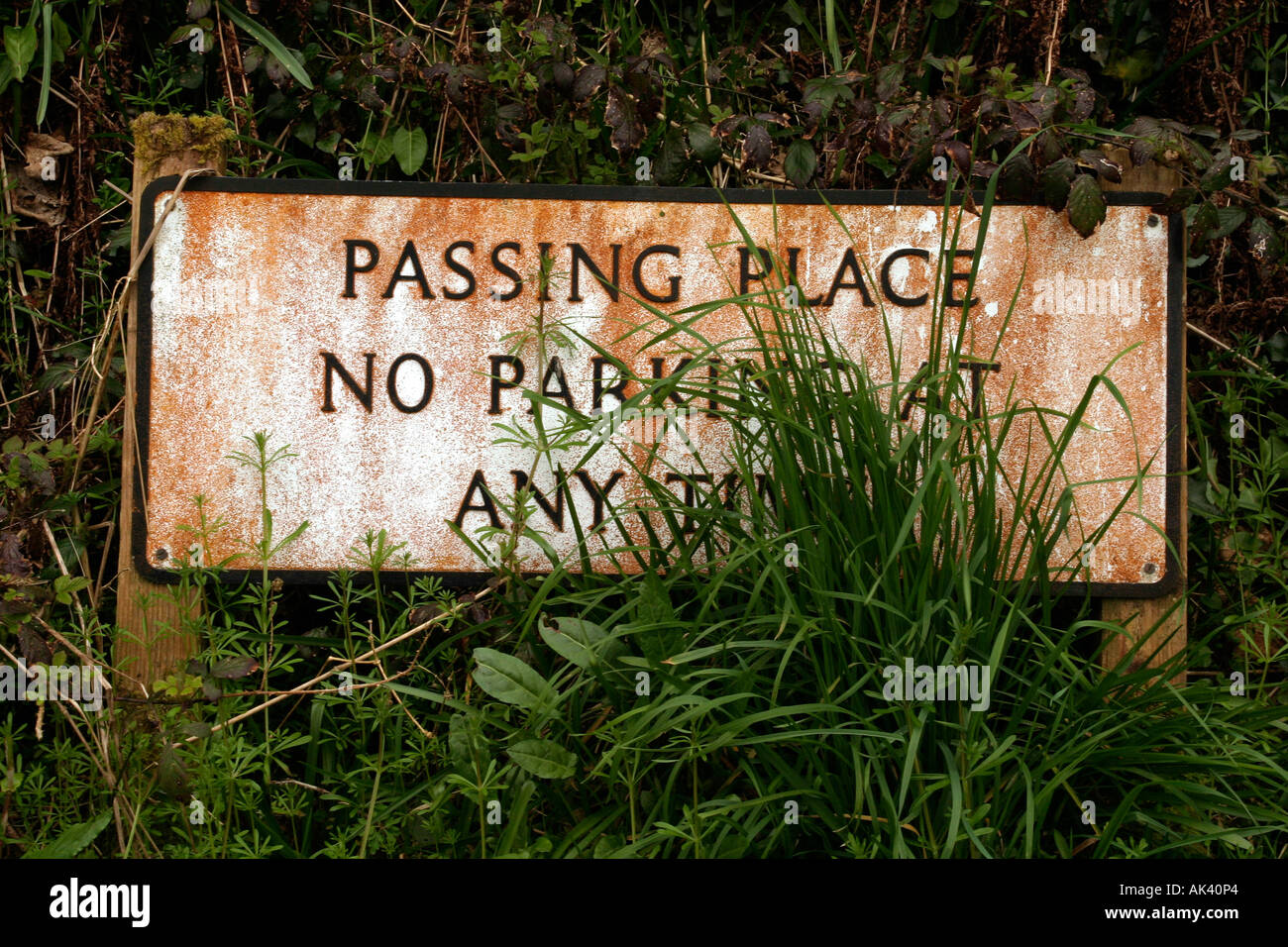 Passing place no parking sign hi-res stock photography and images - Alamy