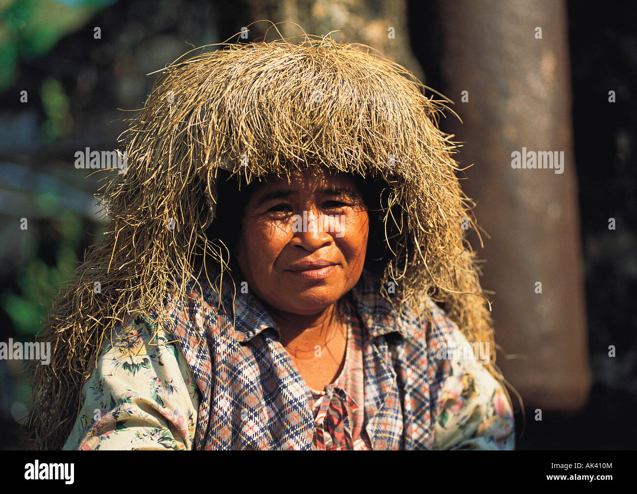 Philippines. Batanes, Ivatan people, Old woman wearing traditional ...