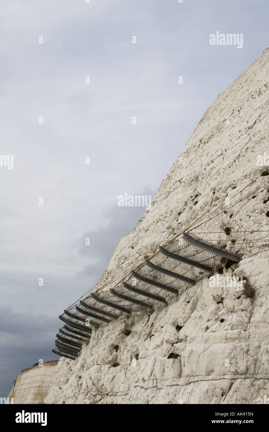 A cliff defense system on the south coast of England Stock Photo - Alamy