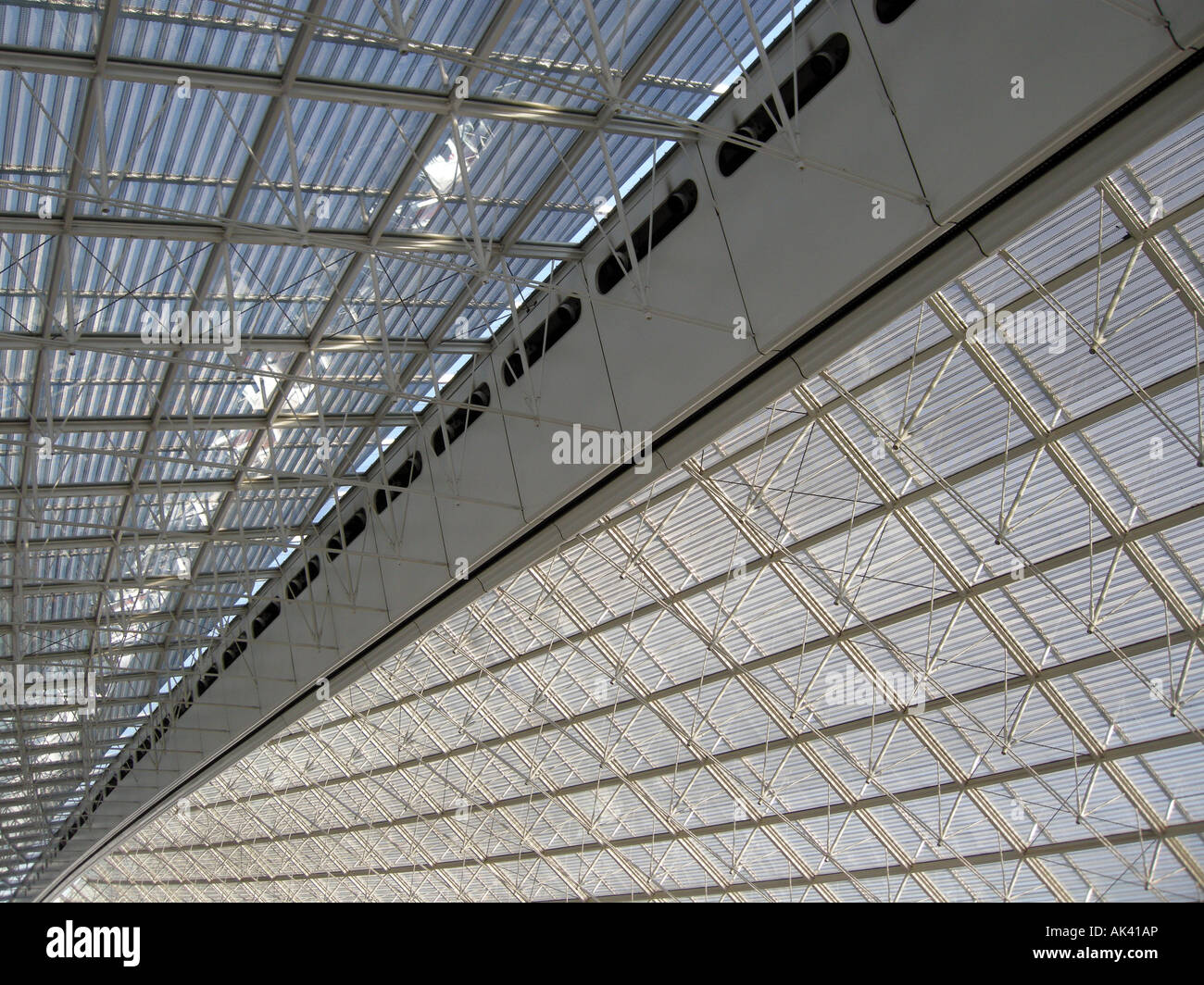 Glass and Metal Roof Structure Stock Photo - Alamy