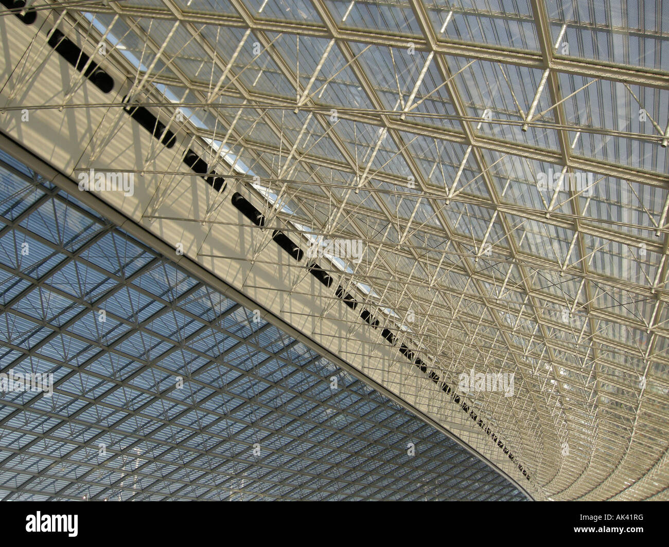 Glass and Metal Roof Structure Stock Photo - Alamy
