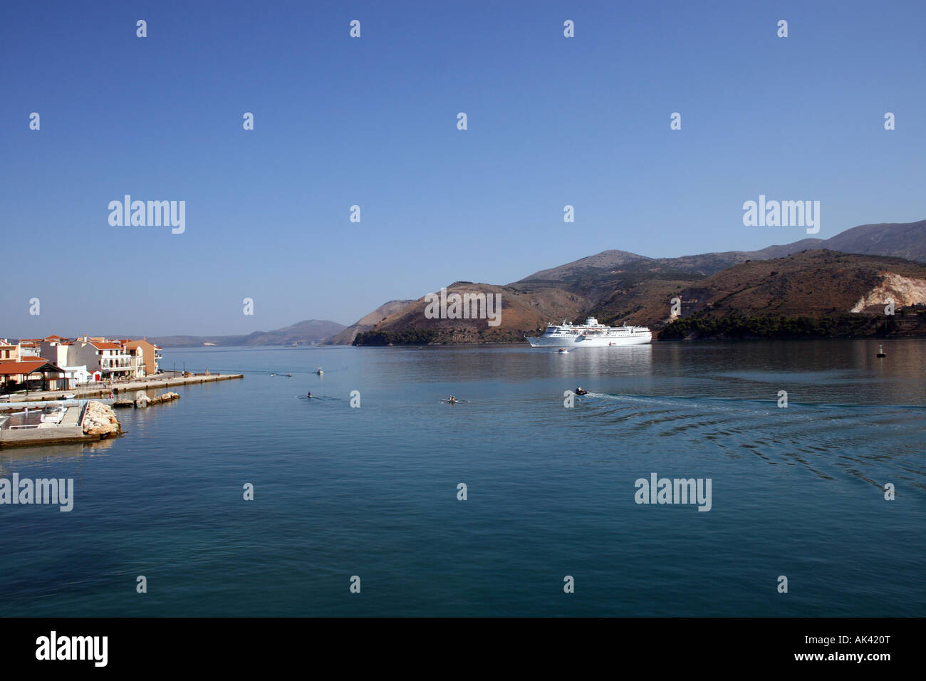KEFALONIA. THE GULF OF ARGOSTOLI. GREEK IONIAN ISLAND Stock Photo - Alamy