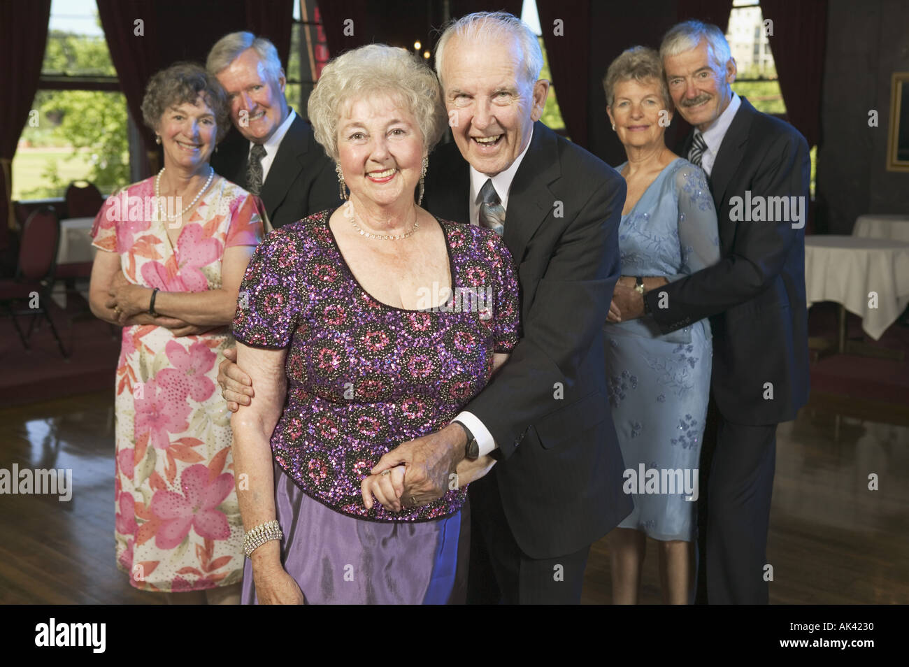 Senior couples in a dance hall Stock Photo - Alamy