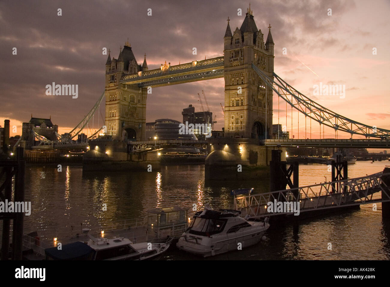 Tower Bridge London at sunset Stock Photo - Alamy