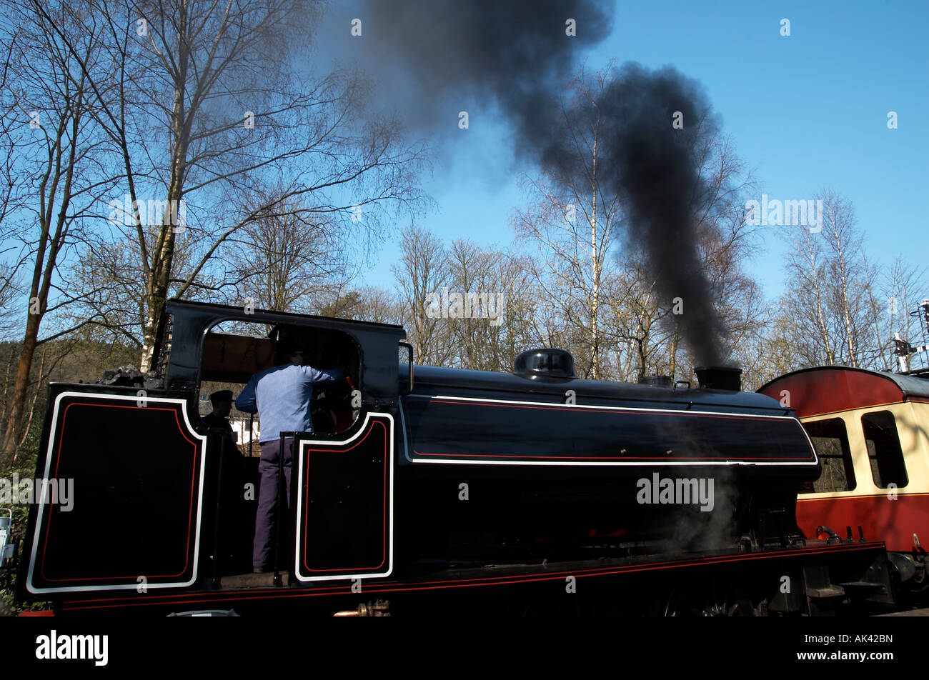 Small Steam Train in the Lake District Stock Photo - Alamy