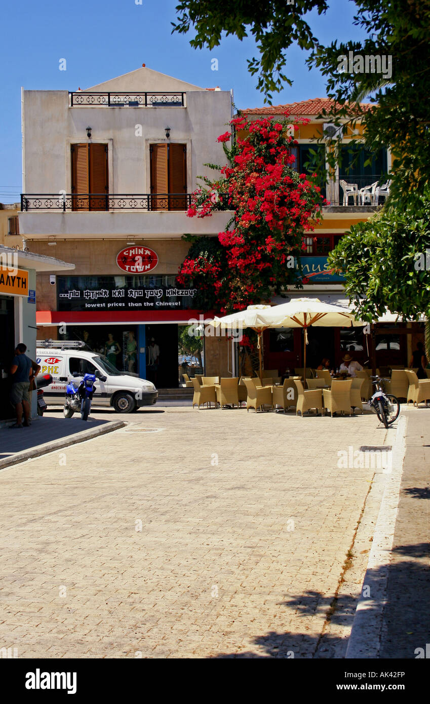 KEFALONIA. LIXOURI TOWN SQUARE. GREEK IONIAN ISLAND. EUROPE Stock Photo ...