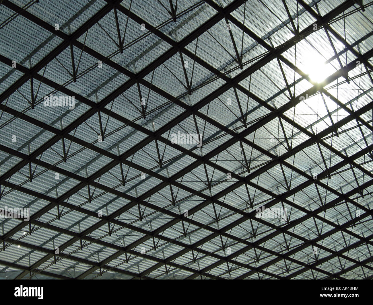 Glass and Metal Roof Structure Stock Photo - Alamy