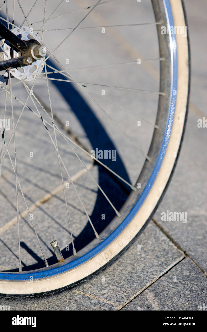 Front wheel of a bike Stock Photo - Alamy