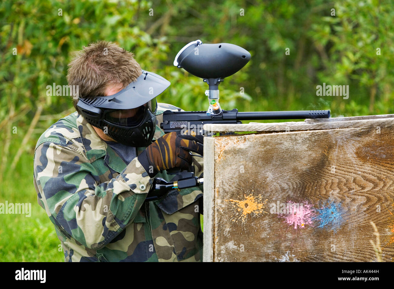 Paintball shooting target man hi-res stock photography and images - Alamy