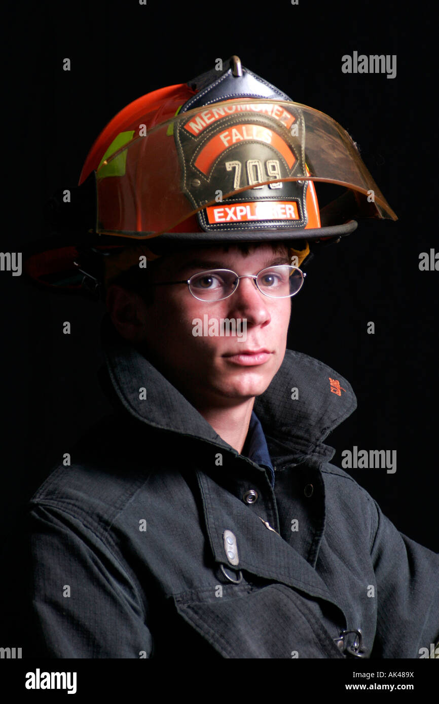 Portrait black male firefighter hi-res stock photography and images - Alamy