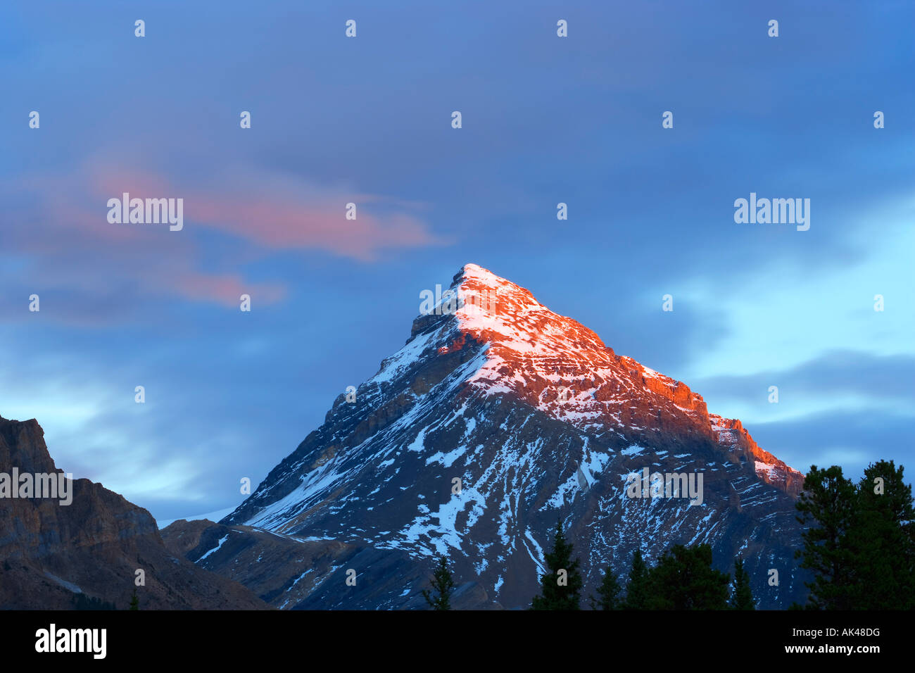 Mountain Summit, Mount Chephren, Banff National Park, Alberta, Canada ...