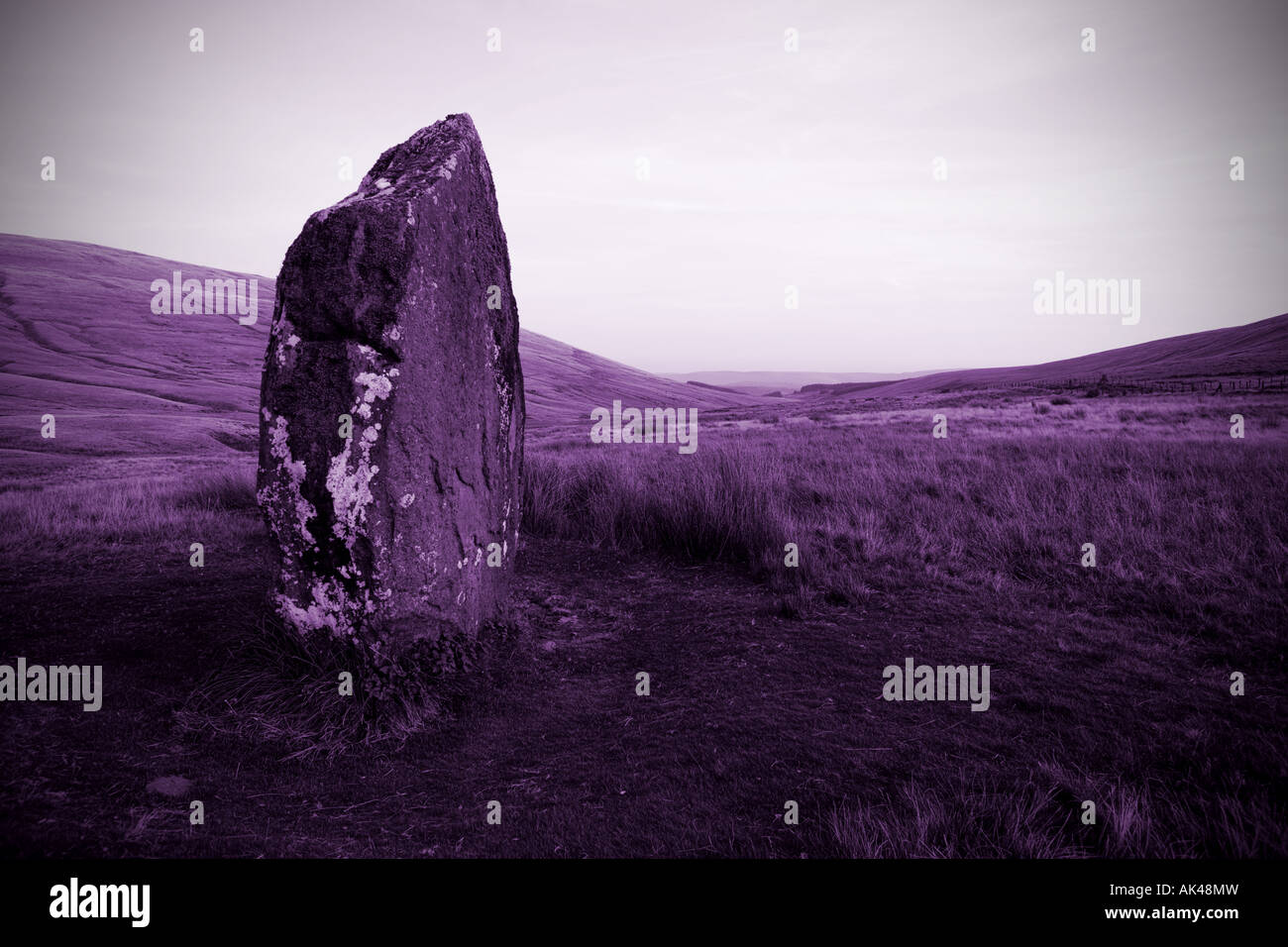 Standing Stone, Brecon Beacons Stock Photo - Alamy