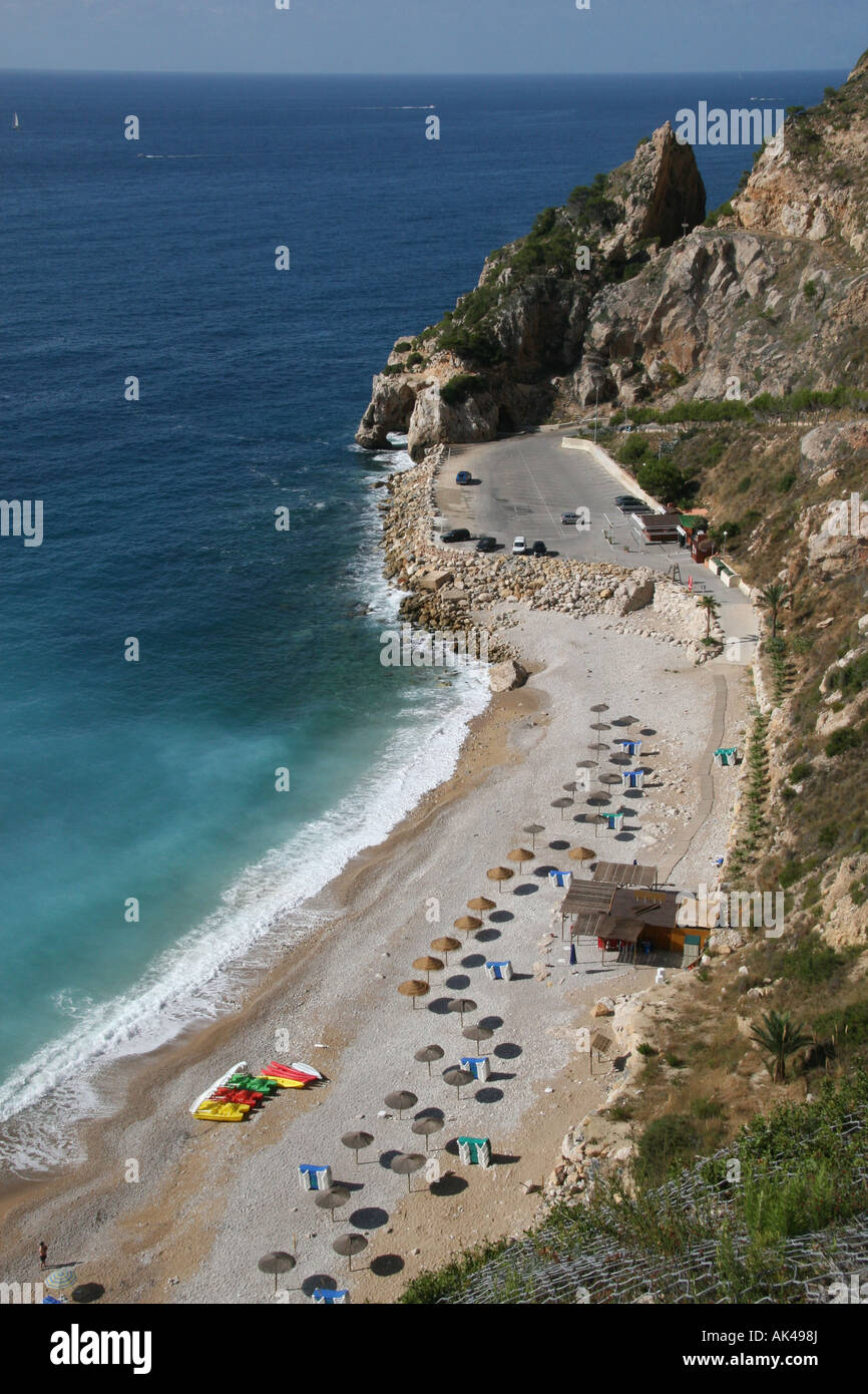 View from above Playa del Moraig, Cala los Tiestos, Benitachell ...
