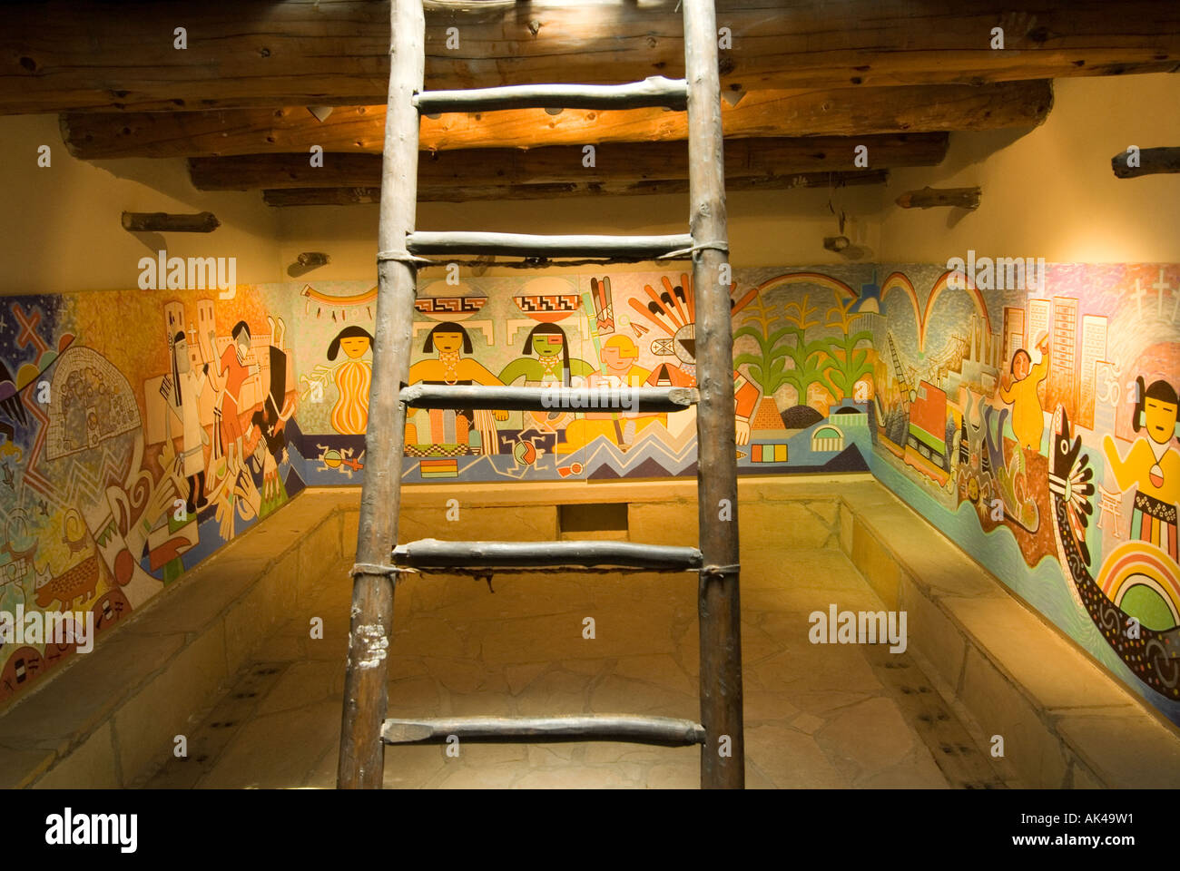 ARIZONA FLAGSTAFF MUSEUM OF NORTHERN ARIZONA Hopi Indian Kiva Mural and ...