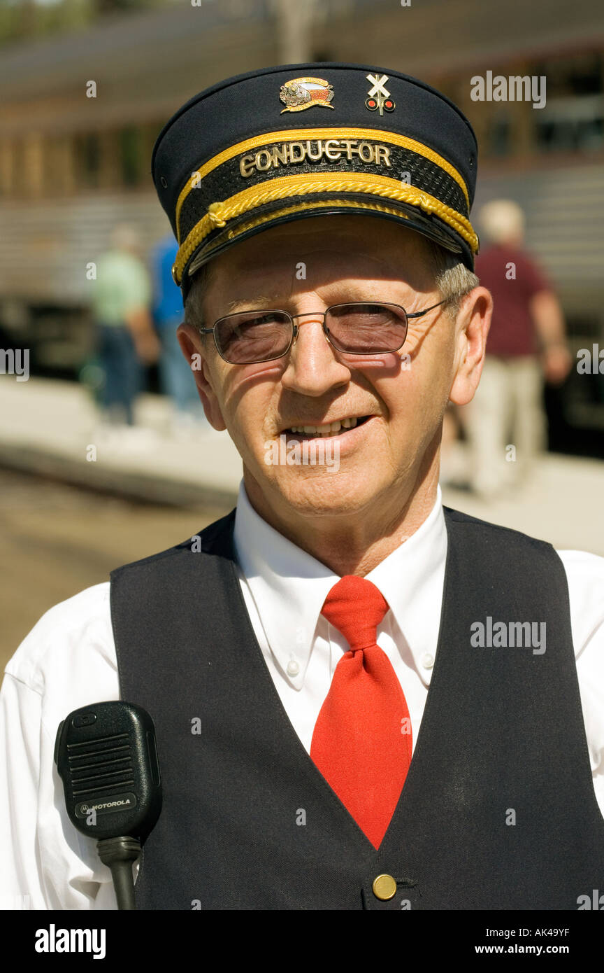 ARIZONA GRAND CANYON RAILROAD Train Brakeman Ken Johnson smiling for ...