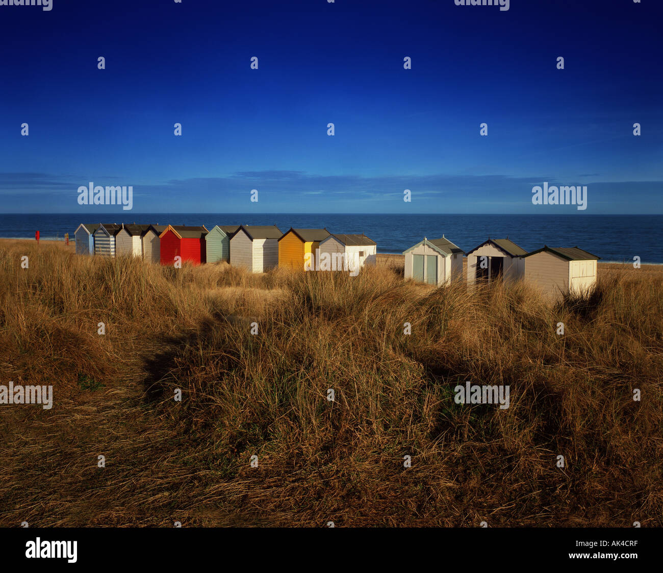 English beach huts Stock Photo - Alamy