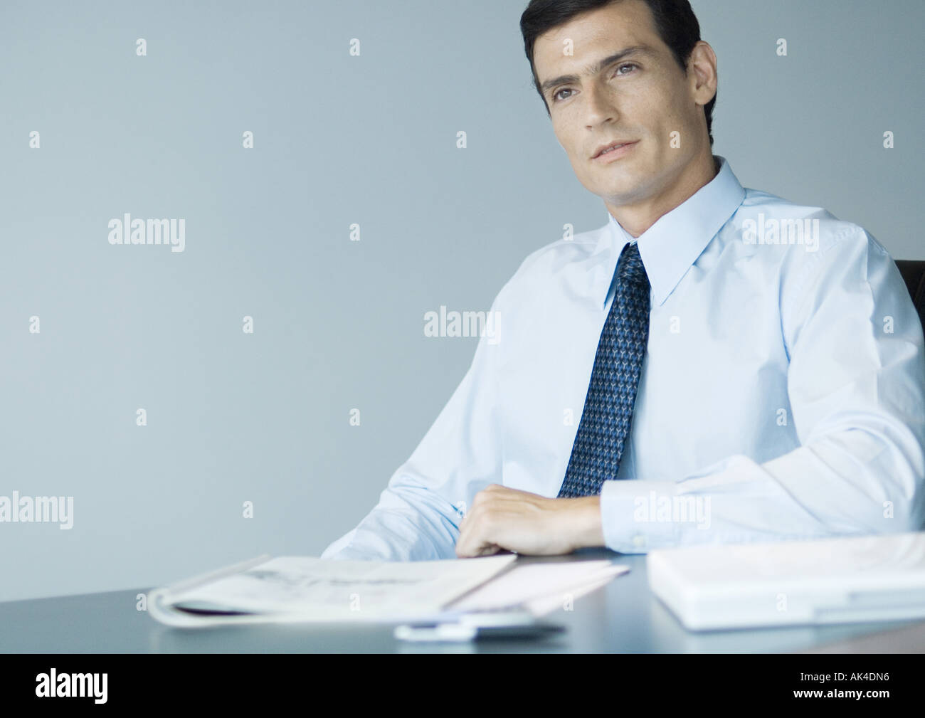 Desk portrait blank european hi-res stock photography and images - Alamy