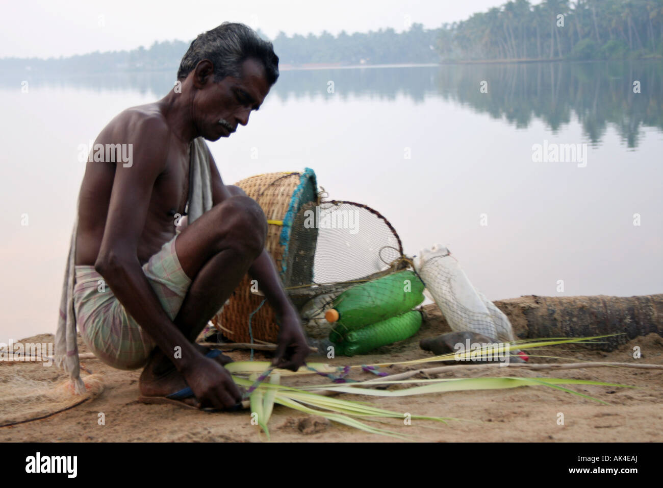 Fisher man Paravur Kollam Stock Photo - Alamy