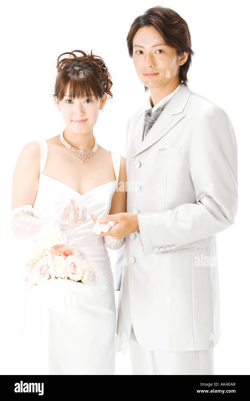 Portrait of bride and groom Stock Photo - Alamy