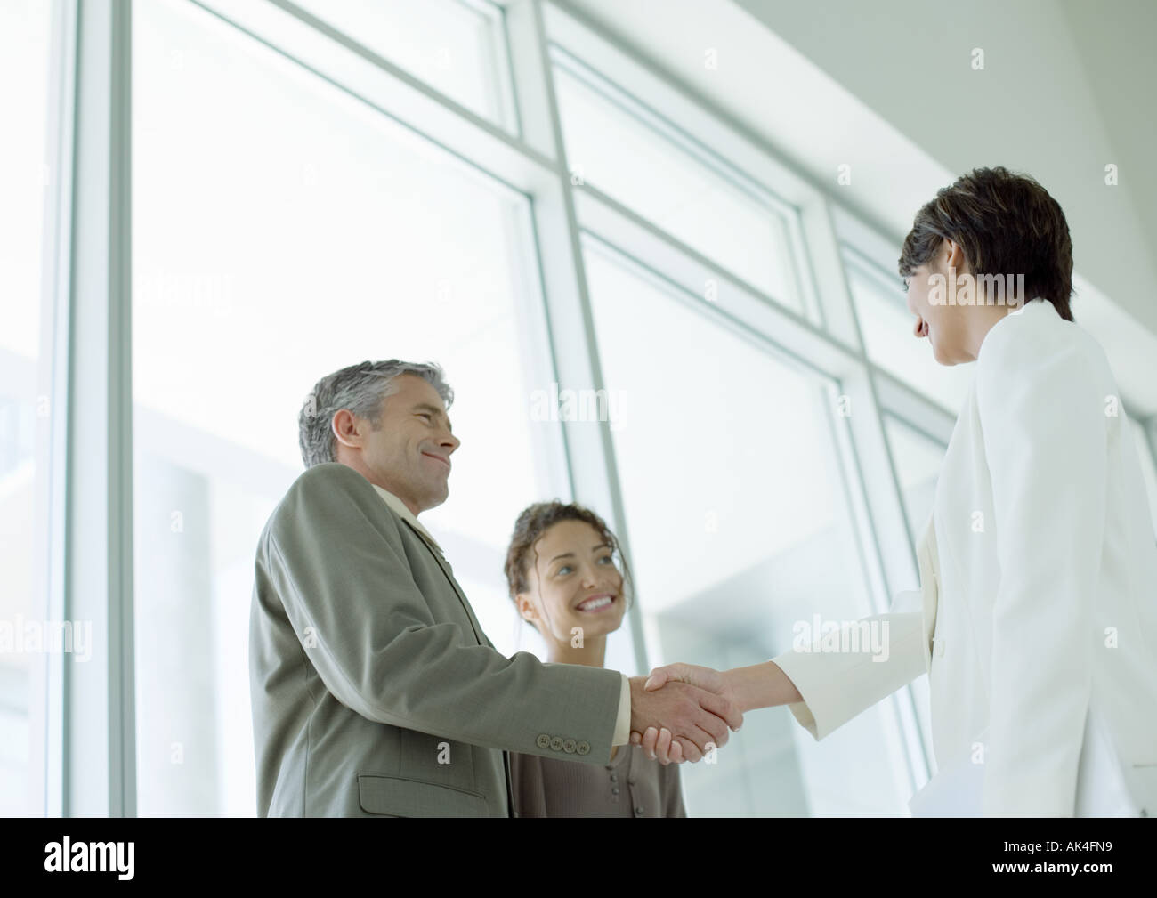 Man Woman Shake Hands Multi Ethnicity High Resolution Stock Photography ...