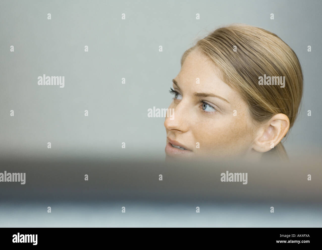 Woman looking away, partial view Stock Photo - Alamy Woman looking away, partial view Stock Photo - Alamy