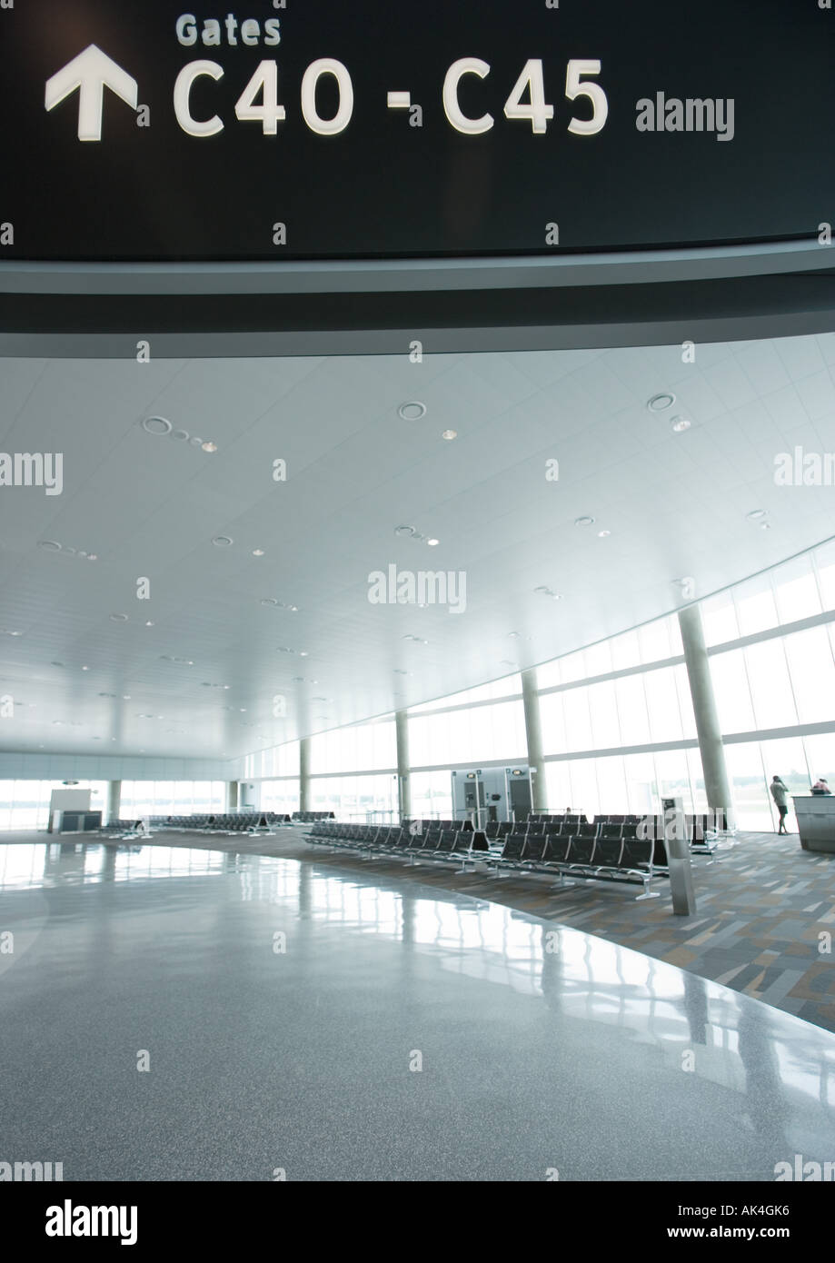 Departure gate sign in airport Stock Photo - Alamy