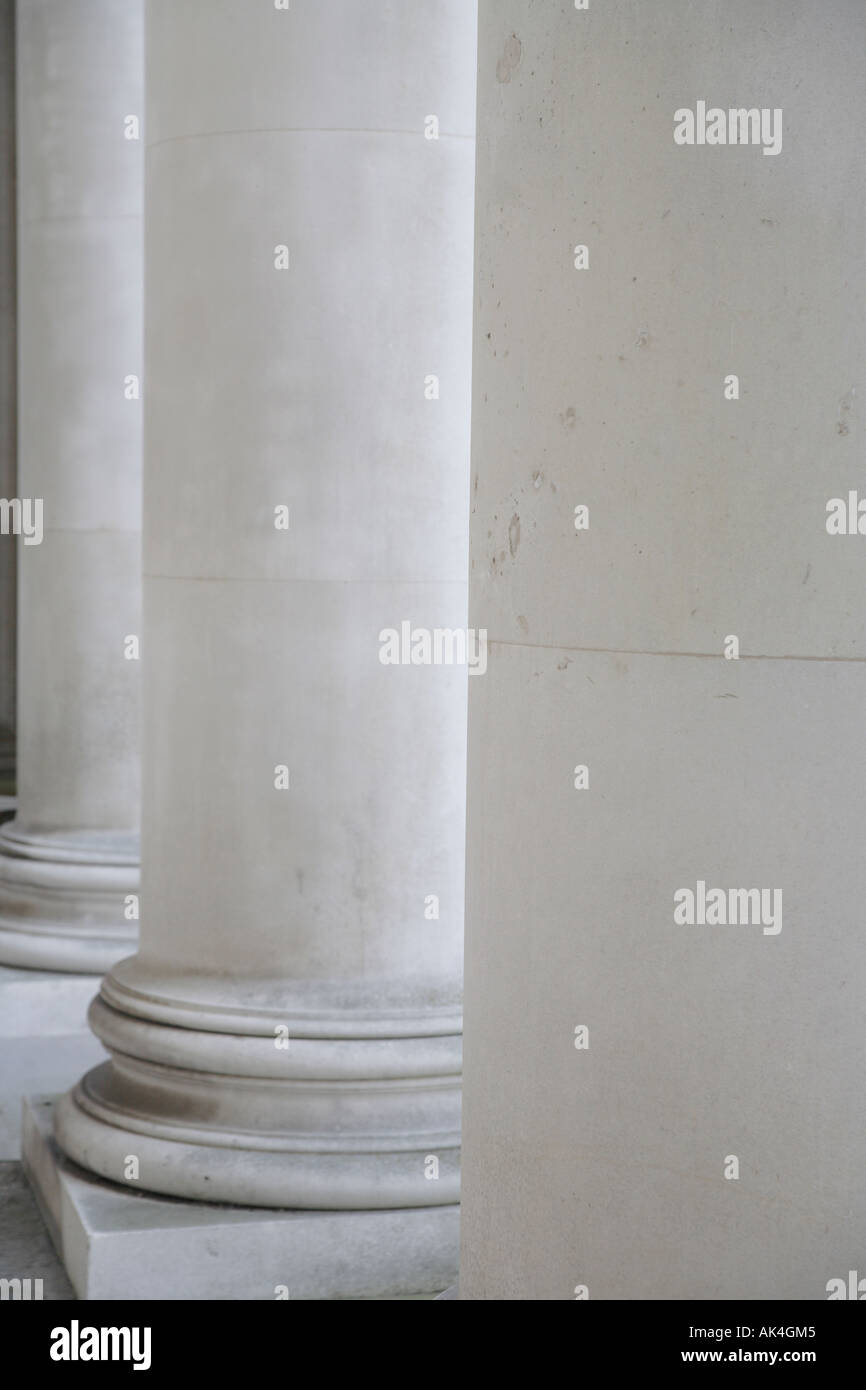 White stone columns pillars at "Fitzwilliam museum" Trumpington Street ...
