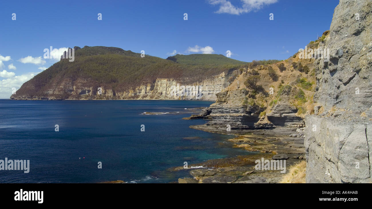 fossil cliffs in Maria Island Nationalpark Tasmania Australia Stock ...