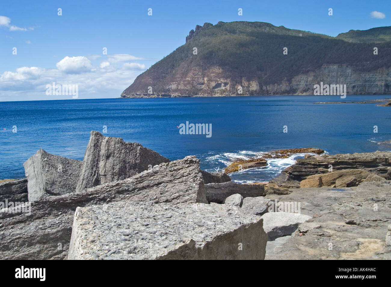 fossil cliffs in Maria Island Nationalpark Tasmania Australia Stock ...