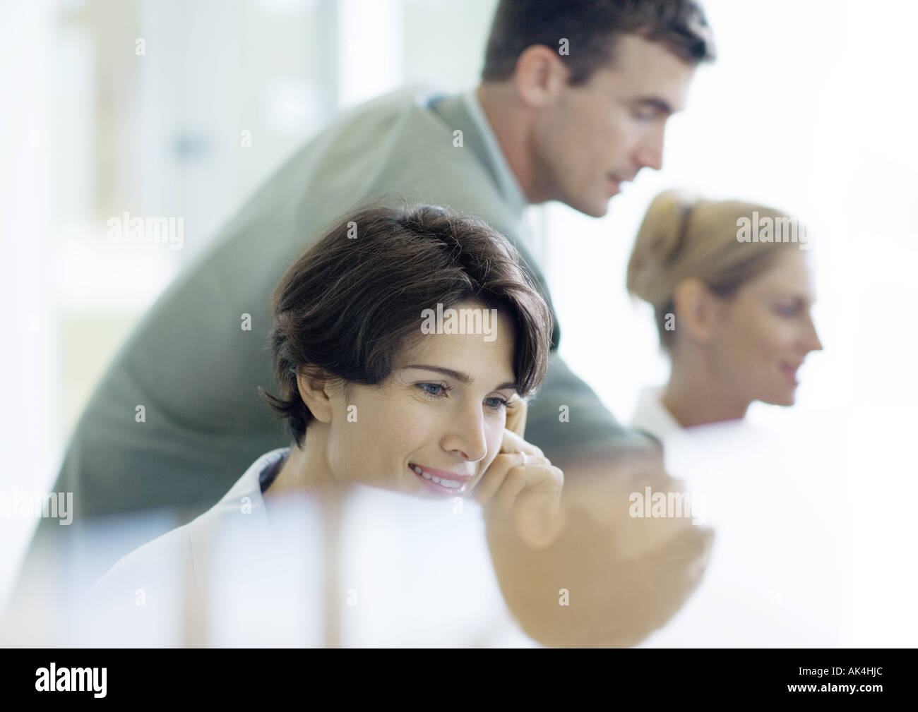 Receptionist work behind counter hi-res stock photography and images ...