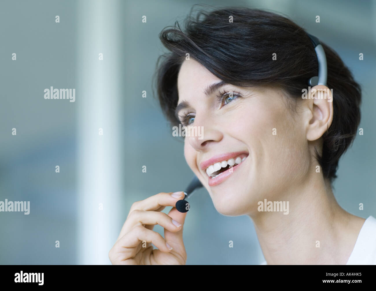Woman tele operator hi-res stock photography and images - Alamy