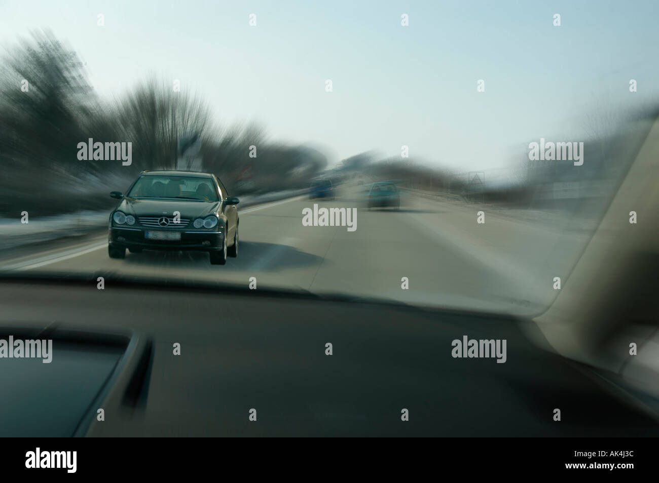 A Ghost Driver on the Motorway Stock Photo - Alamy