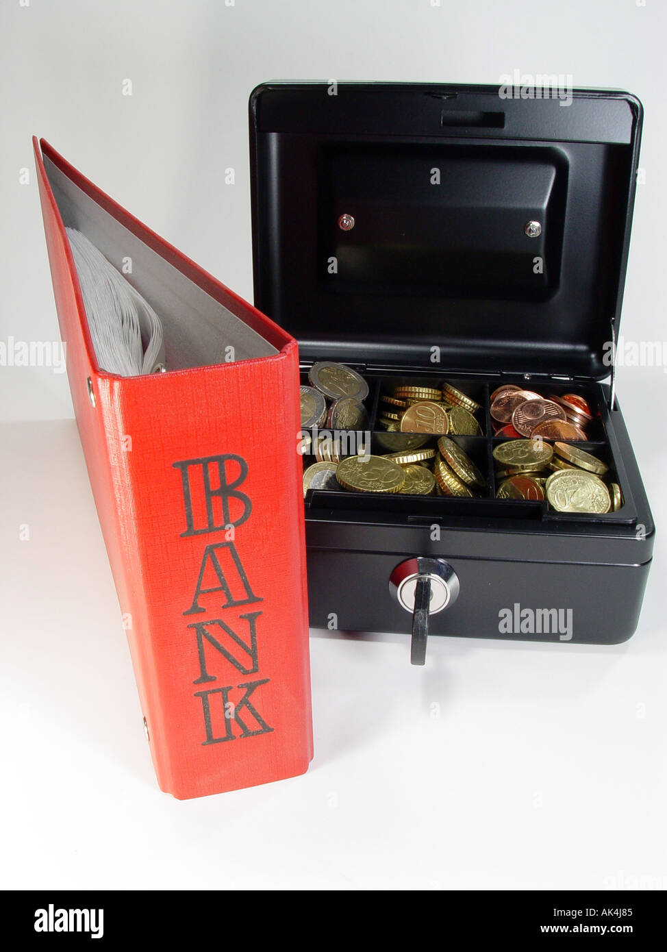 cashbox with bank file Stock Photo - Alamy
