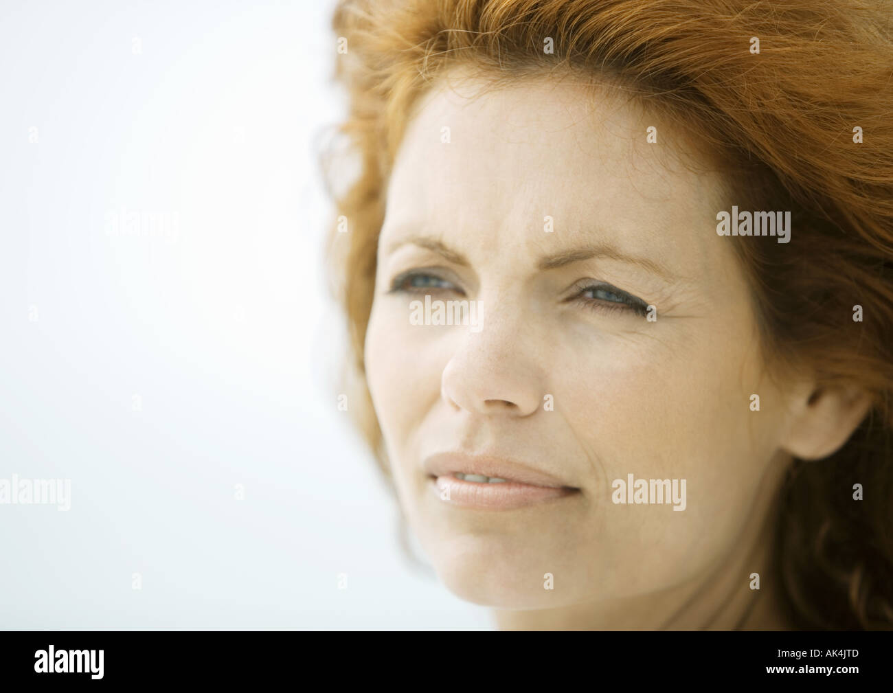 Woman's face, looking away Stock Photo - Alamy