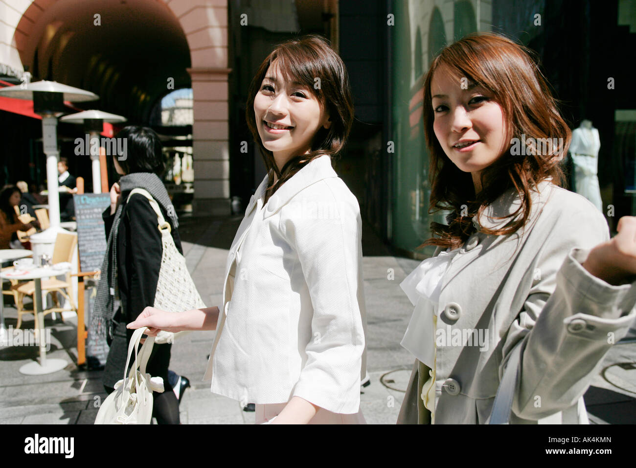 Group two young women one hi-res stock photography and images - Alamy