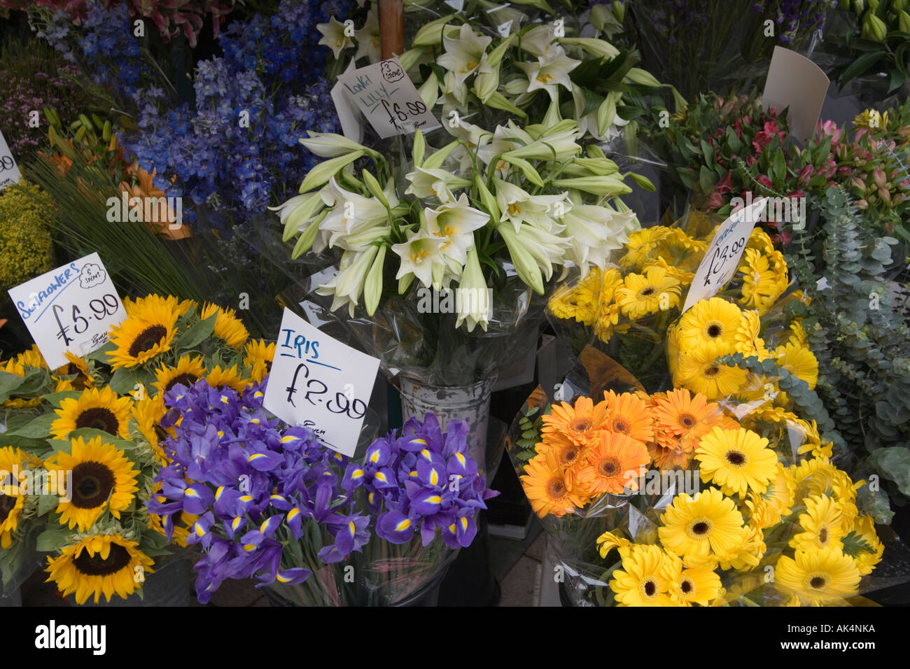 Florist's flowers stall display hi-res stock photography and images - Alamy